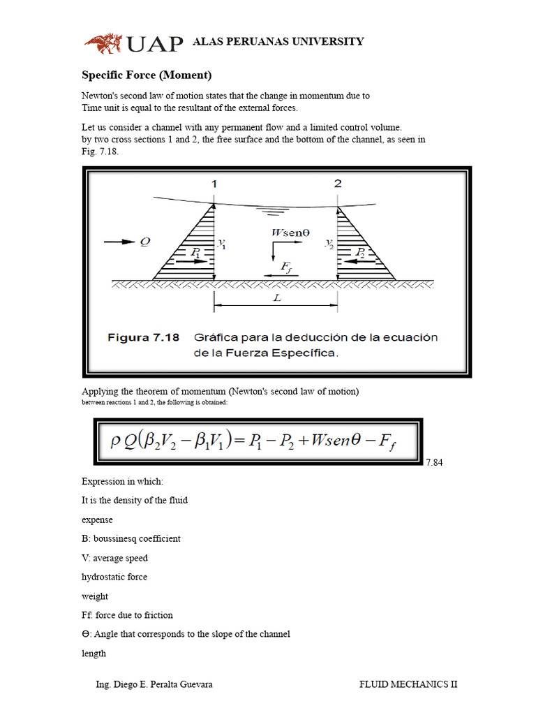 Principle of Moments in Channels | PDF | Momentum | Force