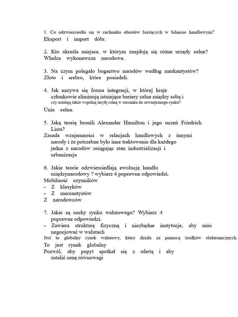 Pierwszy Egzamin Wstęp Do Handlu S21 | PDF