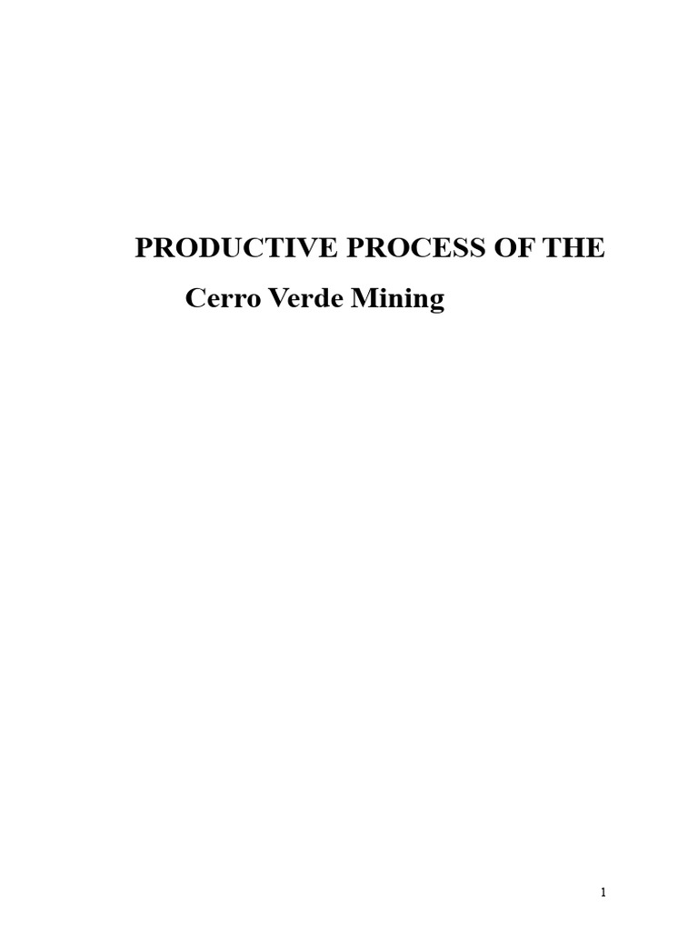 Cerro Verde Mining: Economic Impact Analysis | PDF | Mining | Copper