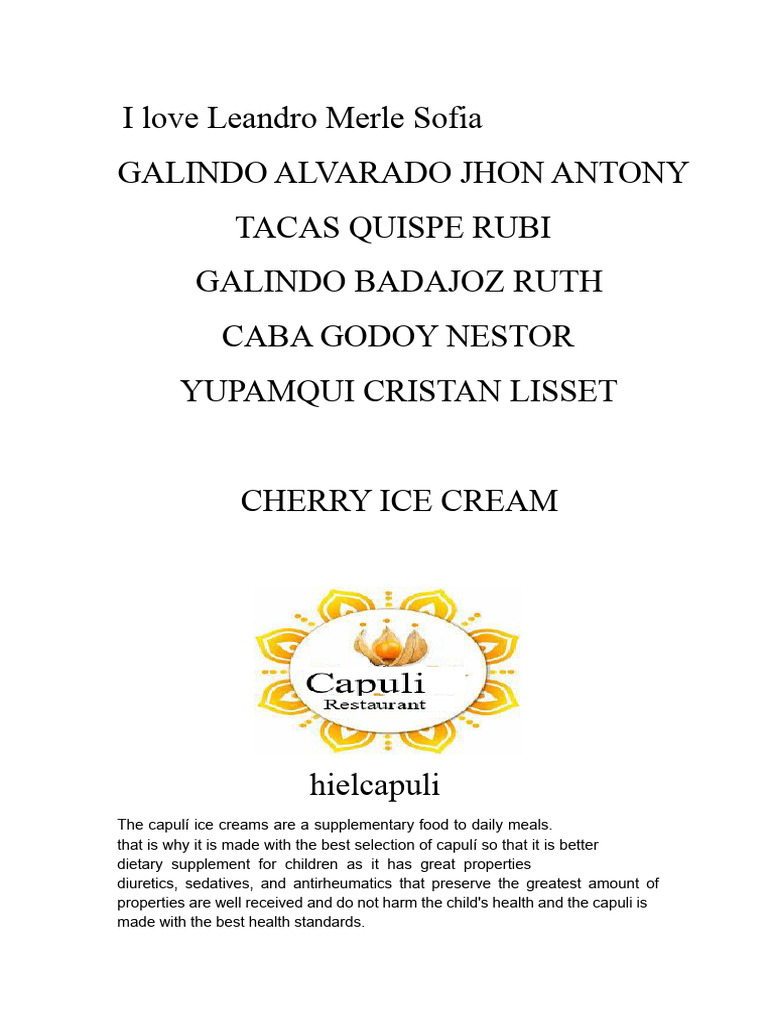 Capuli Ice Cream | PDF | Market (Economics) | Economies