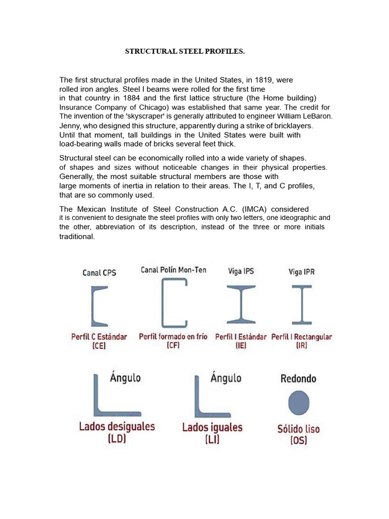 Structural Steel Profiles | PDF | Beam (Structure) | Structural Steel