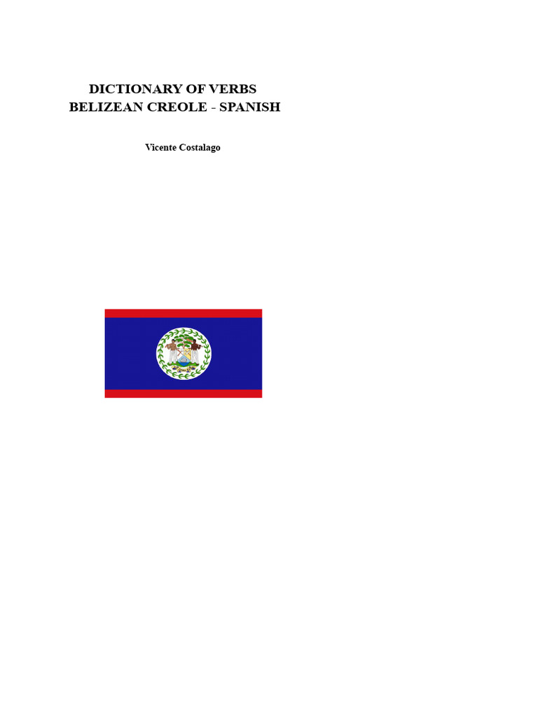 Belizean Creole Verbs Dictionary | PDF | Linguistics