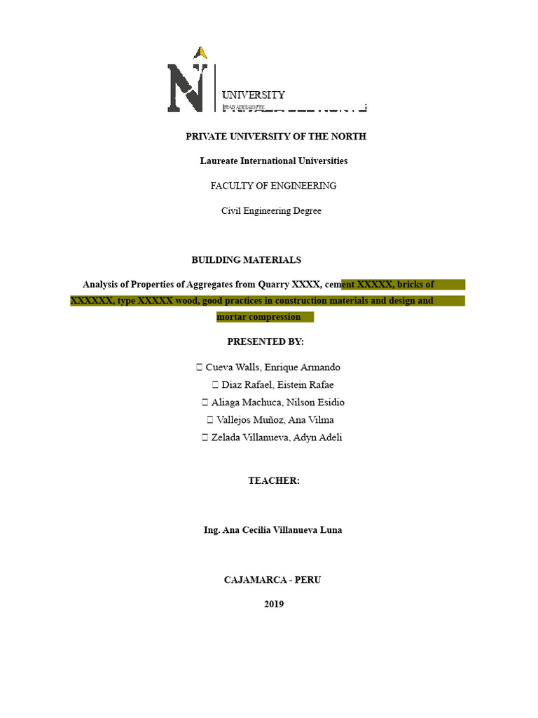 Laboratory Report. UPN | PDF | Concrete | Rock (Geology)