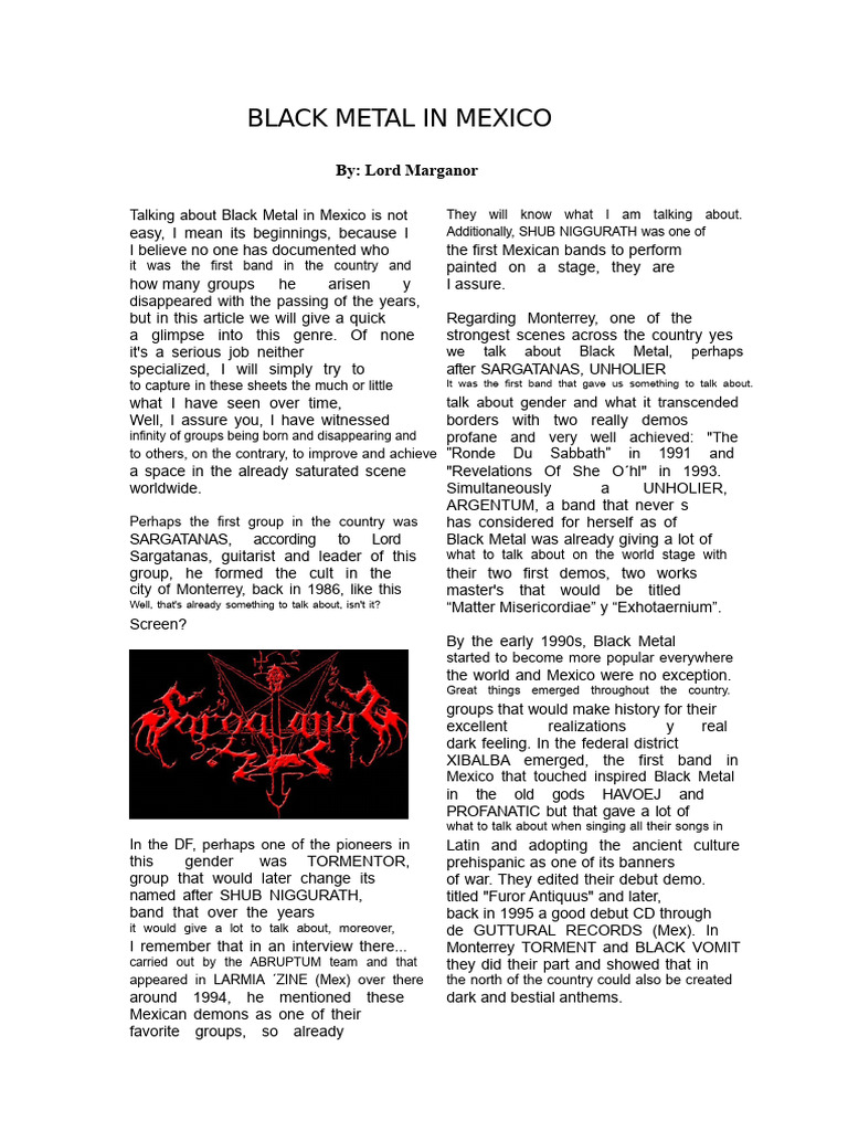 Black Metal Mexican | PDF