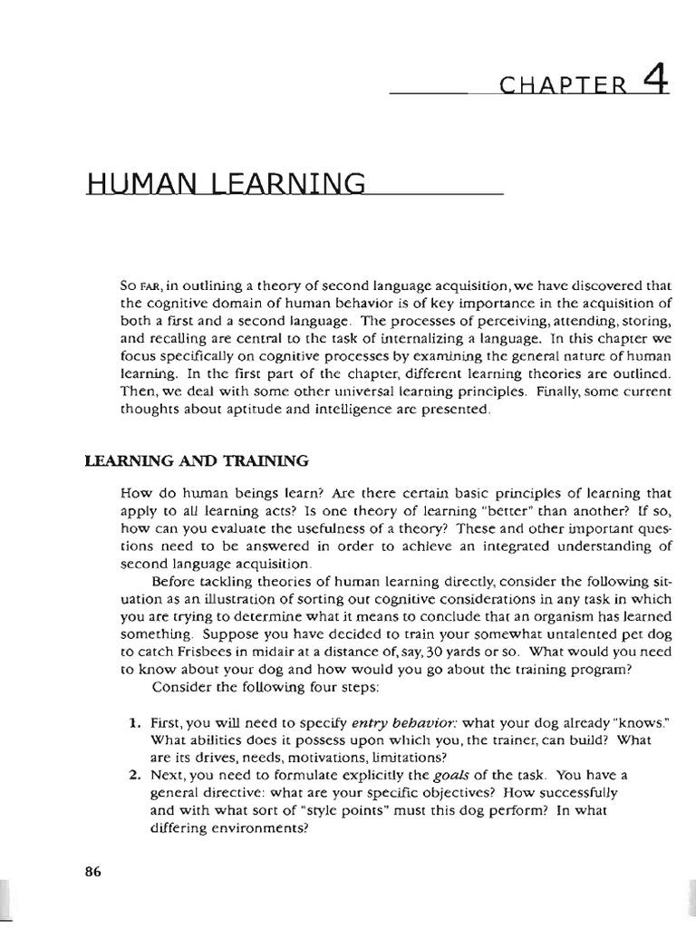 Chapter # 4 Human Learning | PDF