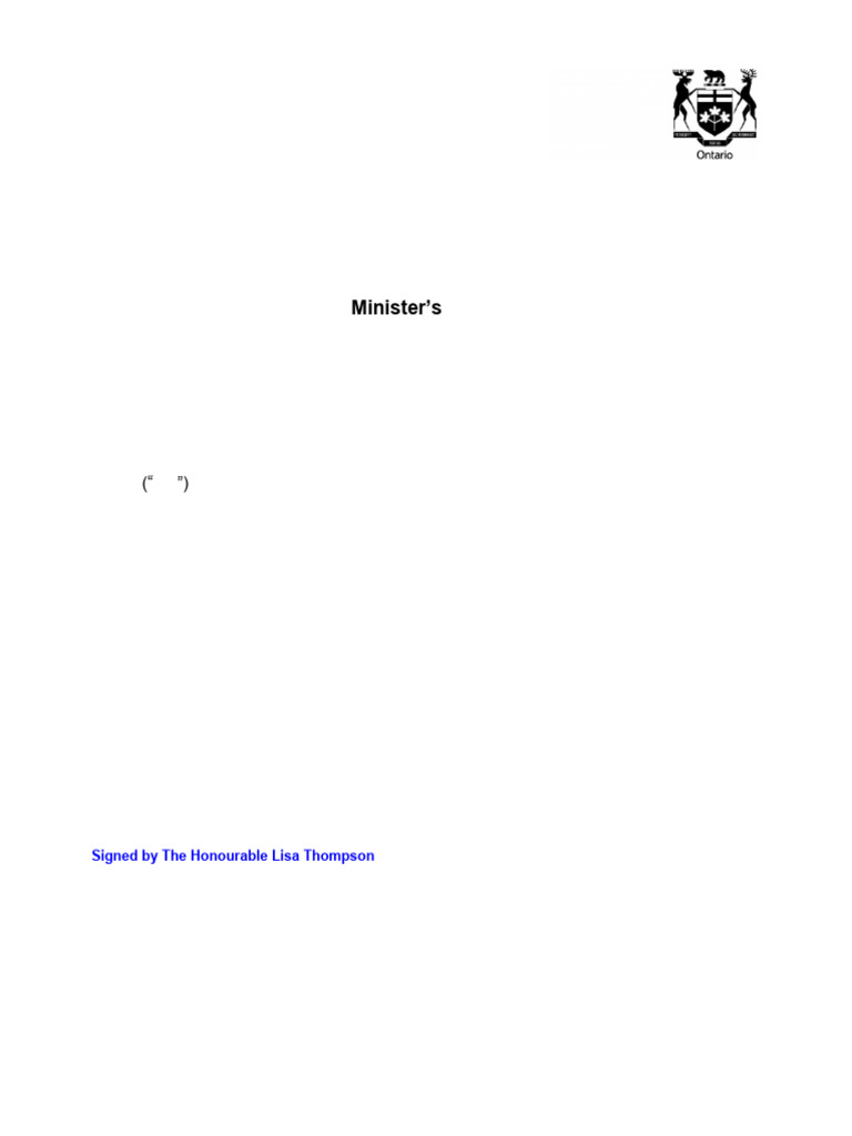 OE Minister Order Alternate Rules Report October 2 2020 | PDF | Safety ...