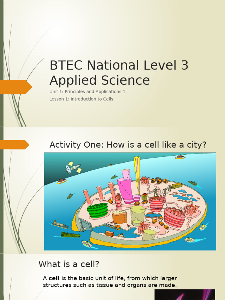 Introduction To Cells | PDF | Cell (Biology) | Organelle