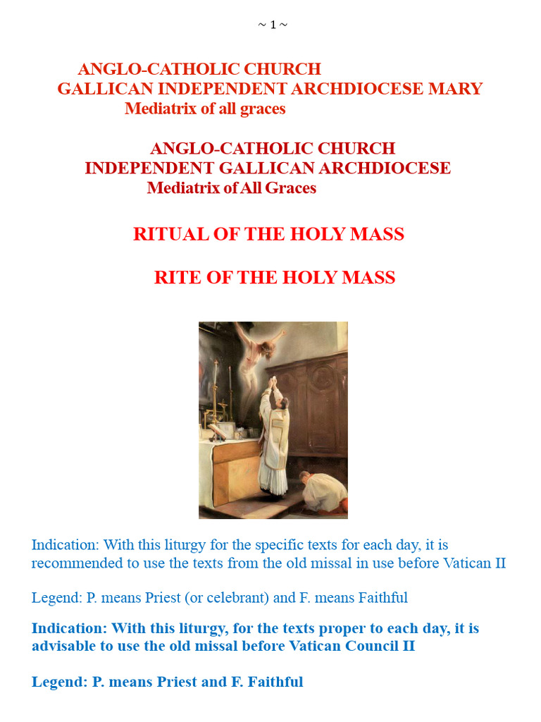 French Missal for Anglo-Catholic Mass | PDF | Catholic Liturgy | Worship