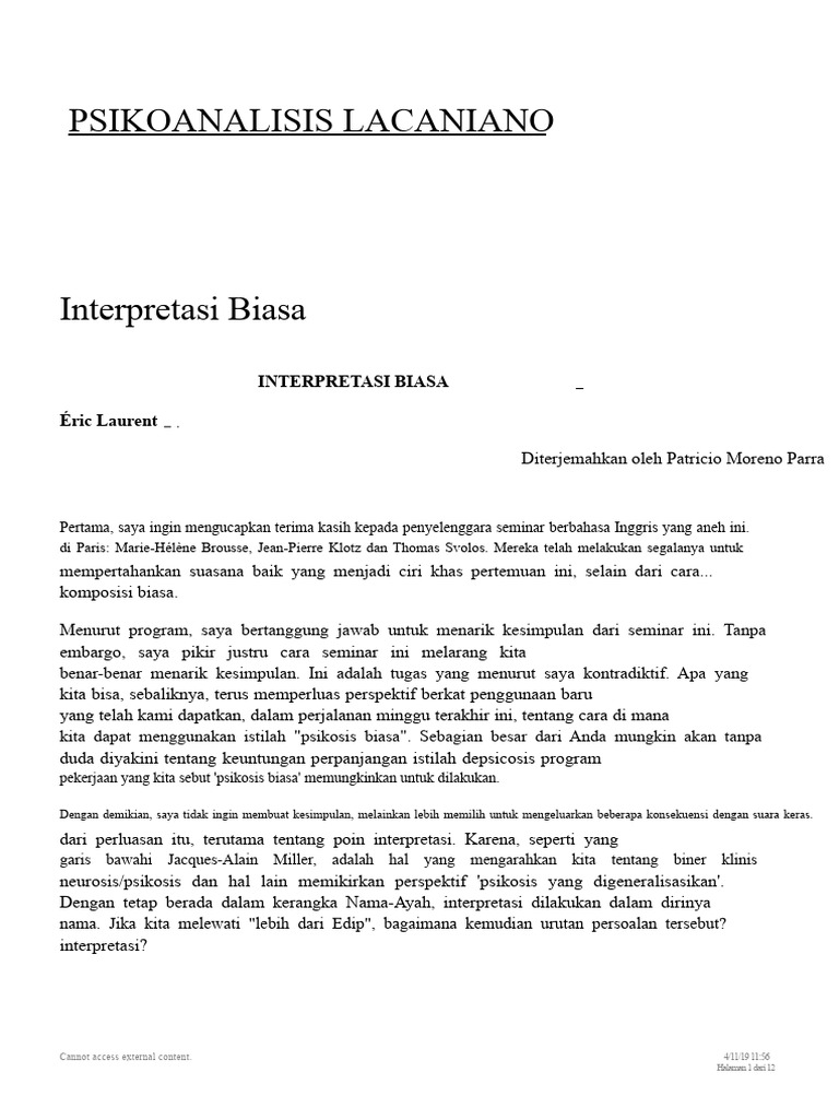 Interpretasi Biasa | PDF