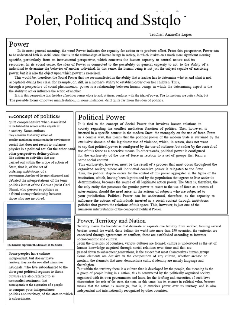 Understanding Power and Political Structures | PDF | State (Polity ...
