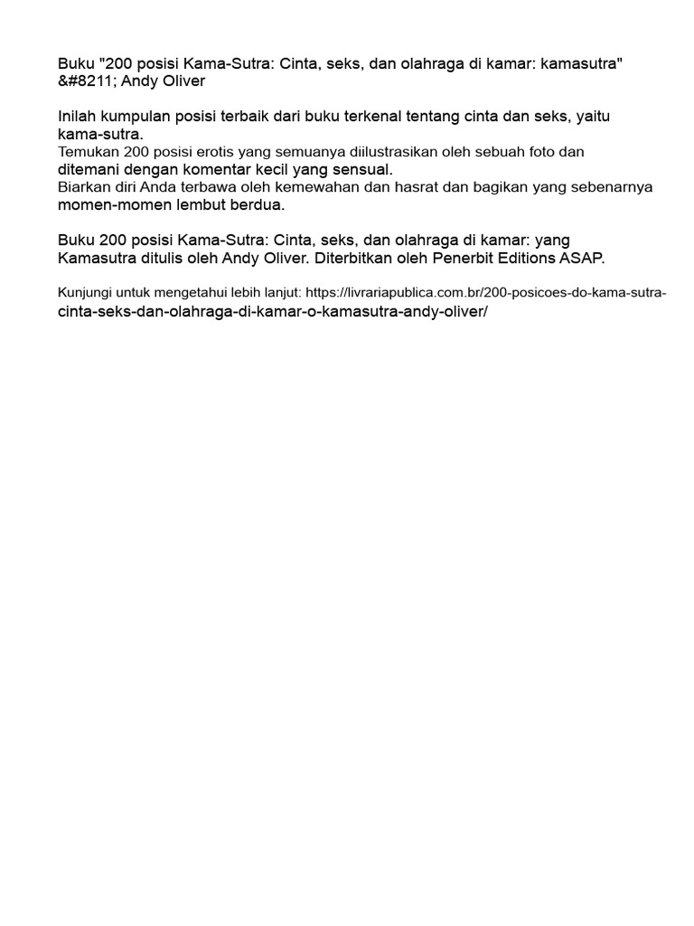 200 Posisi Kama-Sutra: Cinta, Seks, Dan Olahraga Di Kamar - Kamasutra ...