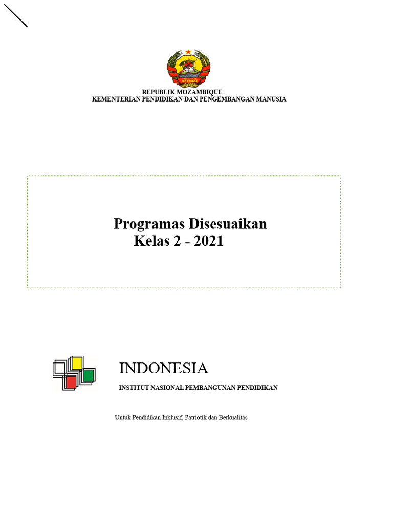 Program Pendidikan Kelas 2 Mozambik 2021 | PDF