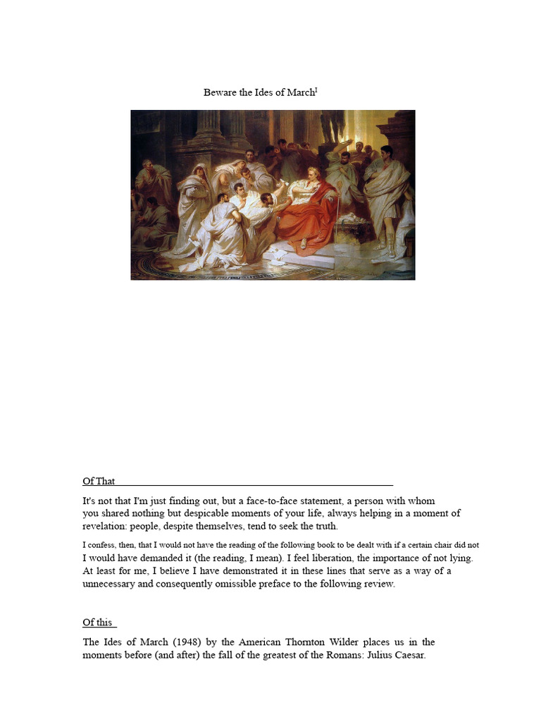 Beware The Ides of March | PDF | Julius Caesar | Cicero