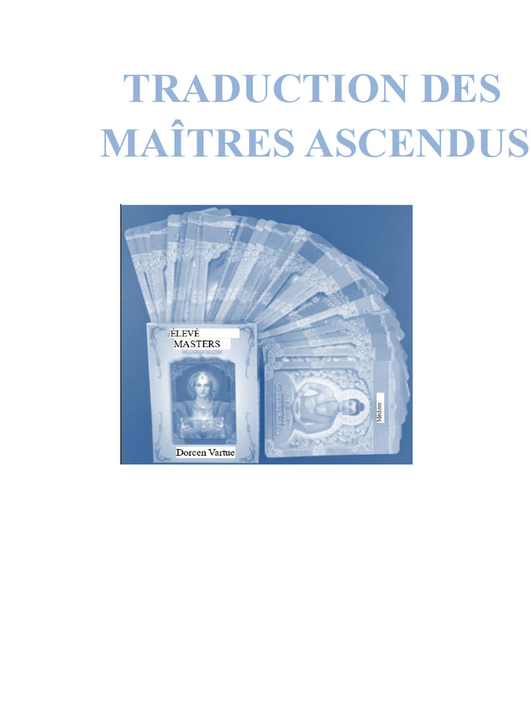 Cartes Oracle des Maîtres Ascensionnés | PDF | Isis | Méditation