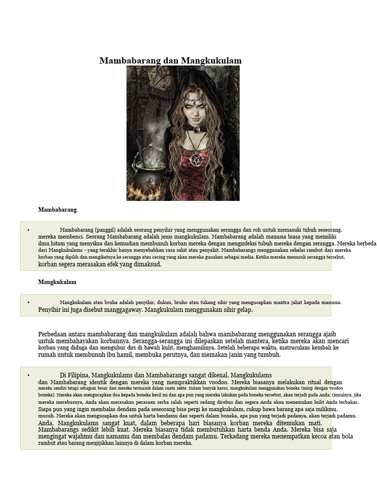 Mambabarang Dan Mangkukulam | PDF