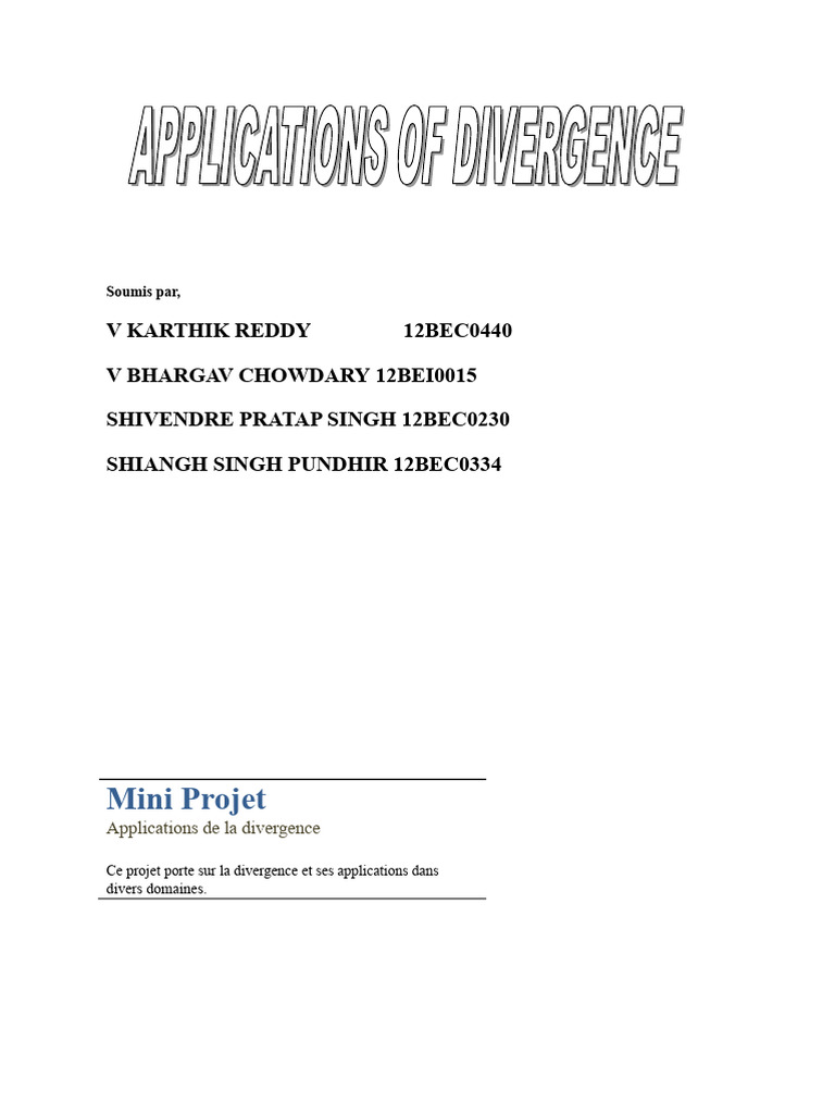 Applications du théorème de divergence | PDF | Divergence (analyse ...