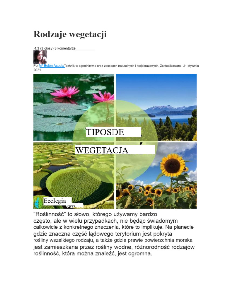 Typy Roślinności | PDF