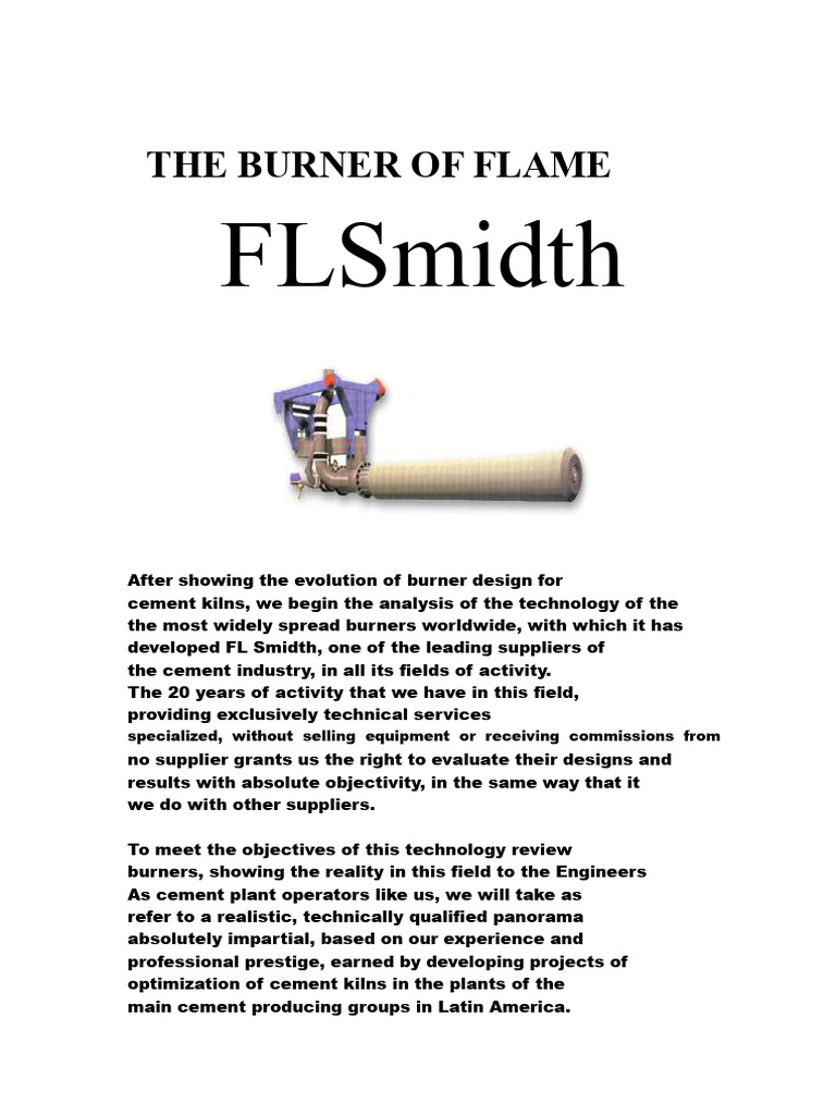 THE DUOFLAME BURNER BY FLSmidth | PDF | Nozzle | Fuels