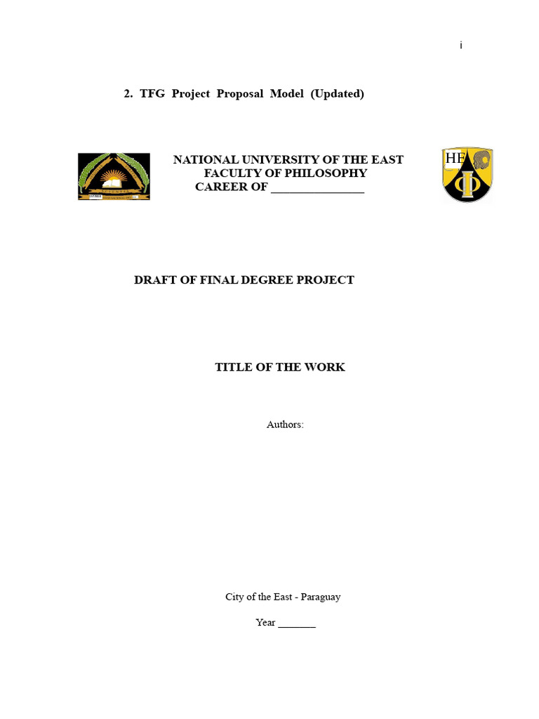 Template - Model of TFG Preliminary Project | PDF | Methodology