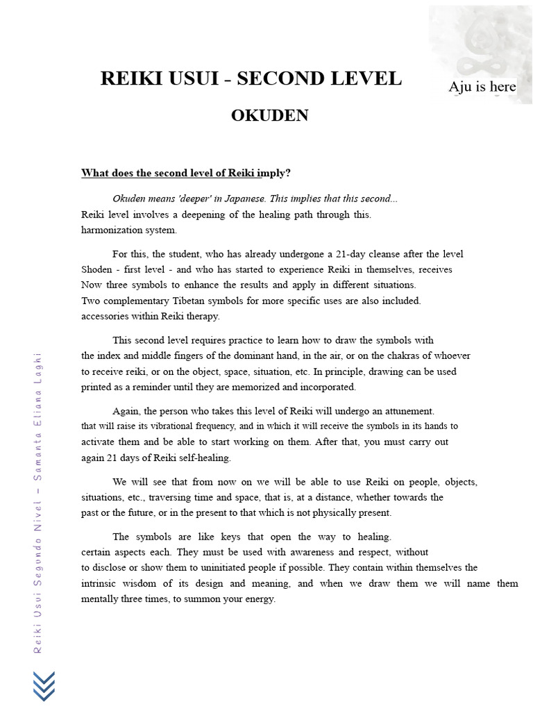 Reiki II Manual Volume | PDF | Energy (Esotericism) | Reiki