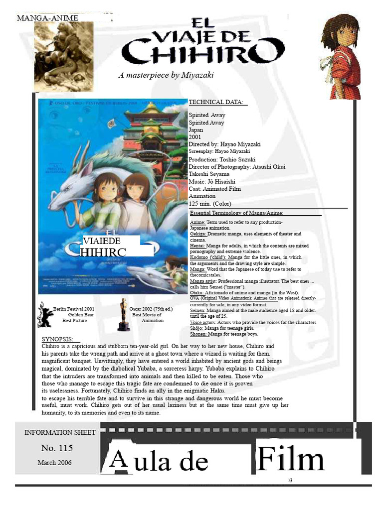Spirited Away: A Miyazaki Masterpiece | PDF
