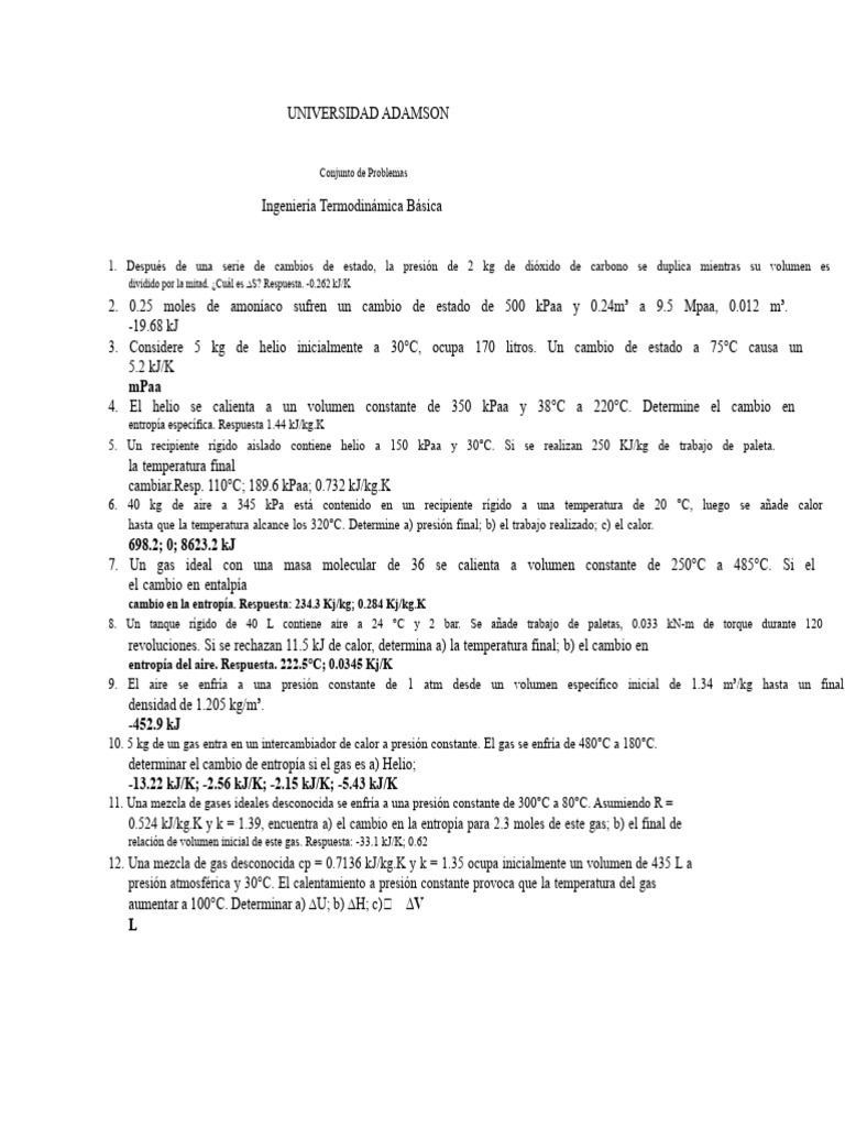 Adamson University | PDF | Gases | Calor