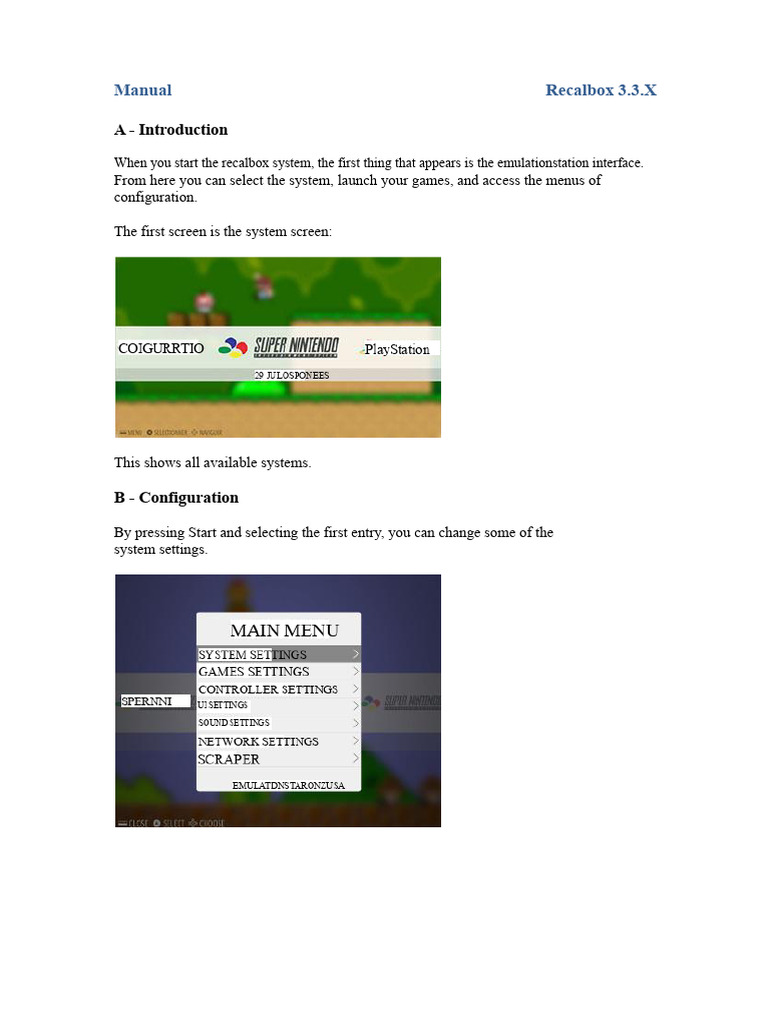 Recalbox Manual | PDF | Computing Platforms | Operating System Families