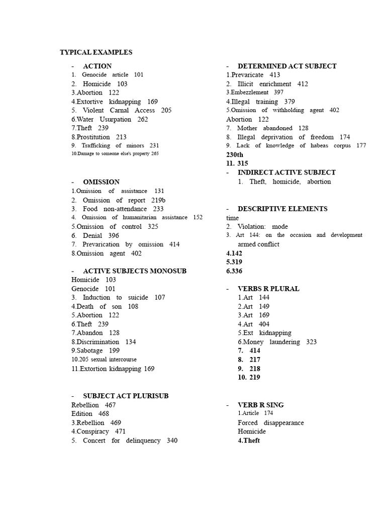 Typical Examples | PDF | Crimes | Crime & Violence