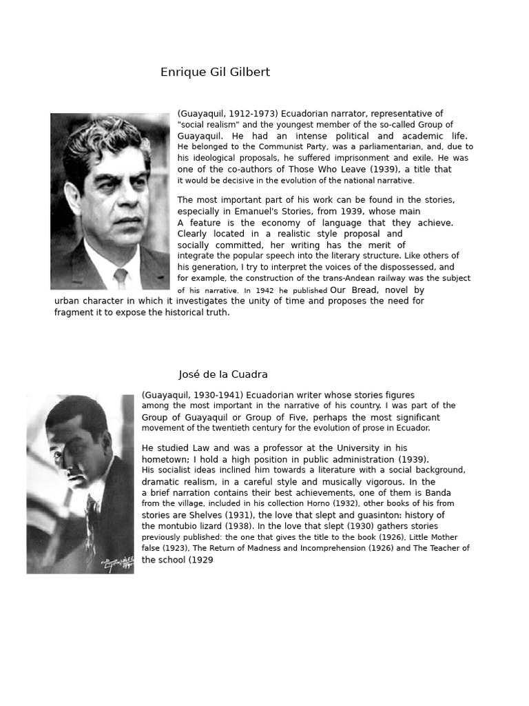 Enrique Gil Gilbert: Social Realism Advocate | PDF