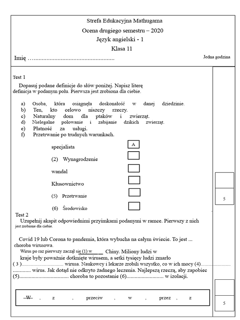 Grade 11 2020 Englsih Paper Mathugama PDF | PDF