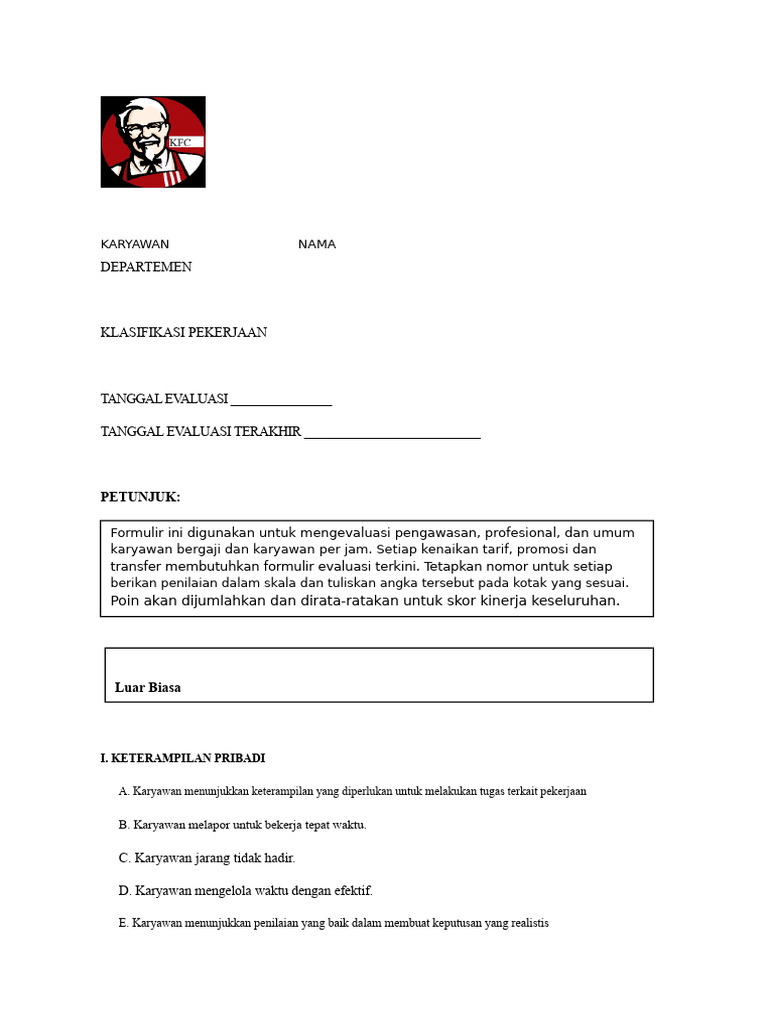 Departemen: Karyawan Nama | PDF