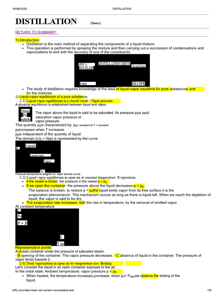 DISTILLATION | PDF | Distillation | Continuum Mechanics