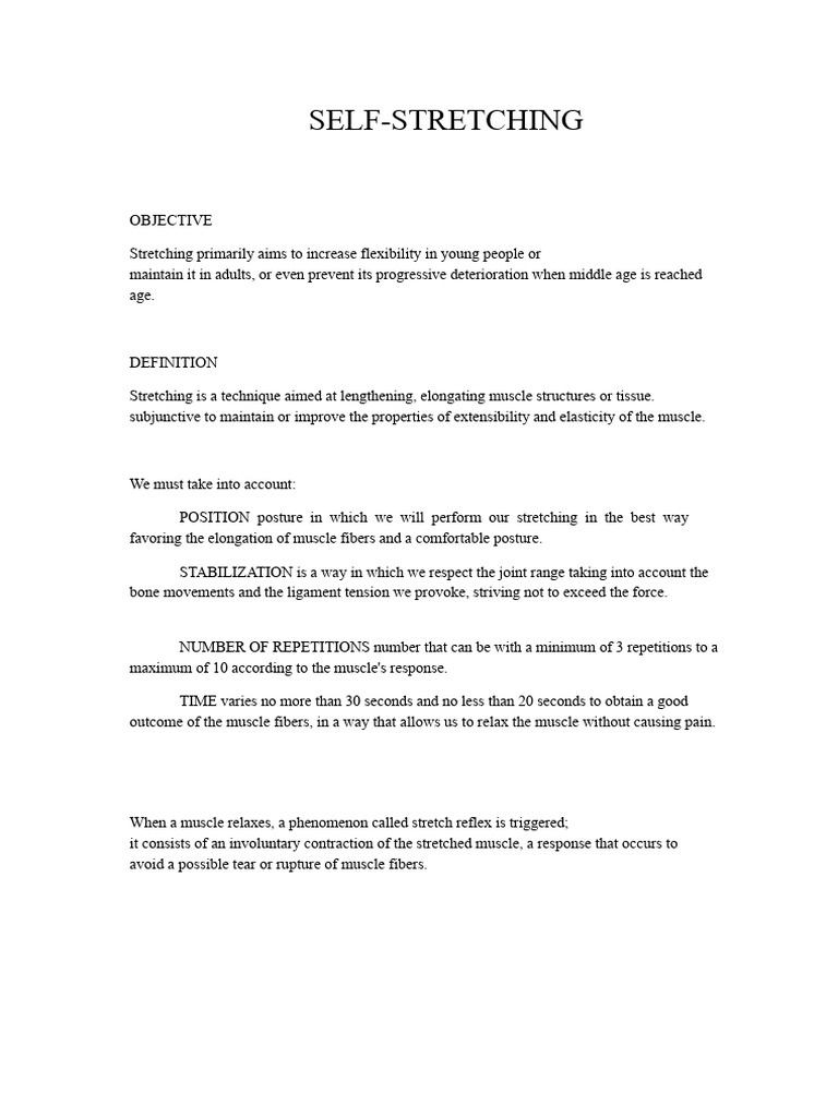 Auto Stretching | PDF | Anatomical Terms Of Motion | Human Leg