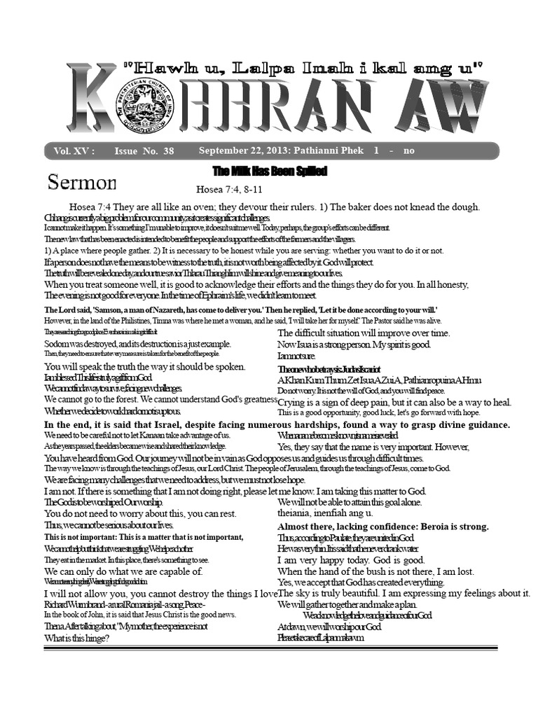 Kohhran Aw | PDF