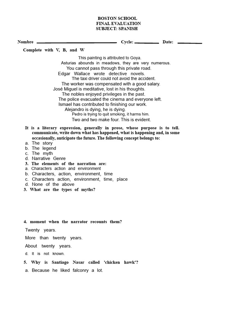 Sixth Grade Assessment | PDF