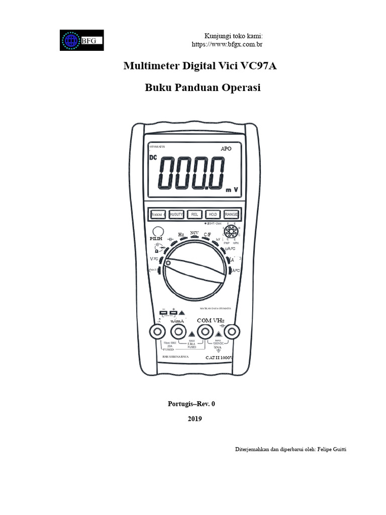 Multimeter Digital Vici VC97A: Panduan Pengguna | PDF