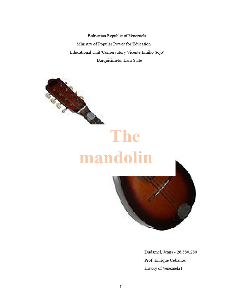 The Mandolin | PDF | String Instruments | Necked Lutes