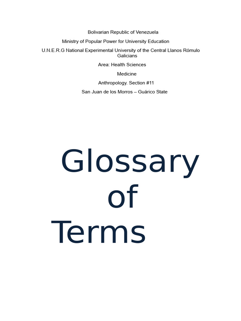 Glossary - Anthropology | PDF | Anthropology | Knowledge