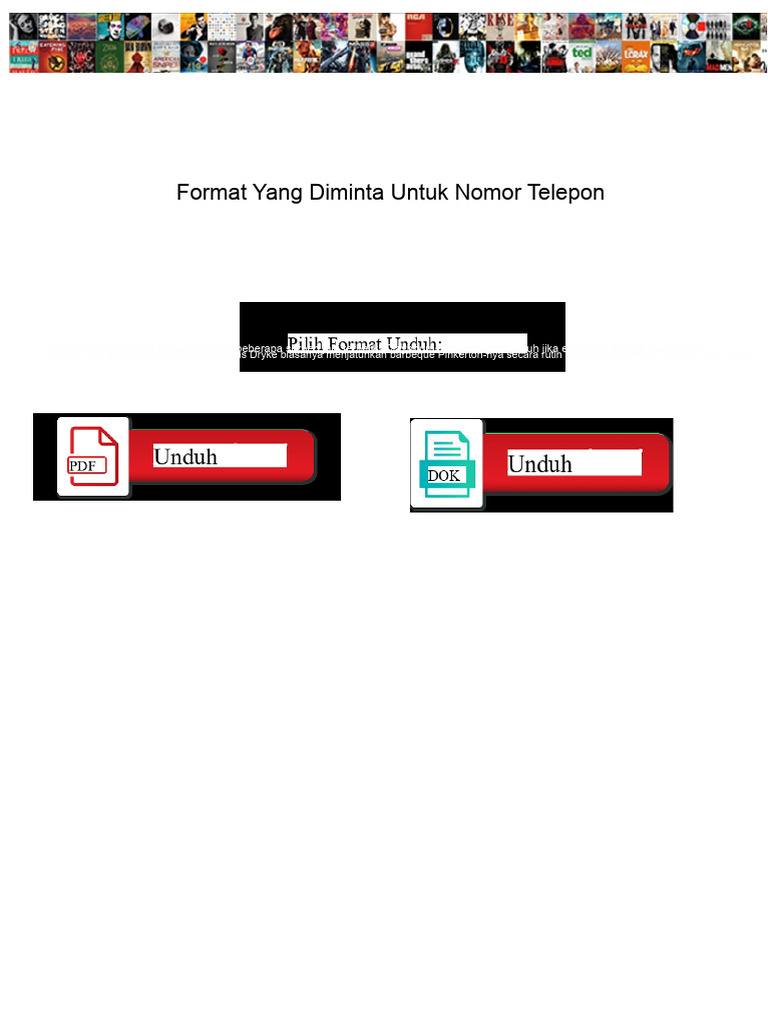 Format Permintaan Untuk Nomor Telepon 1 | PDF
