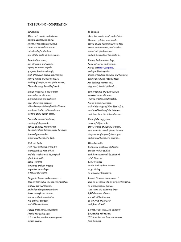 The Burned - Conjuration | PDF | Witchcraft | Supernatural Legends