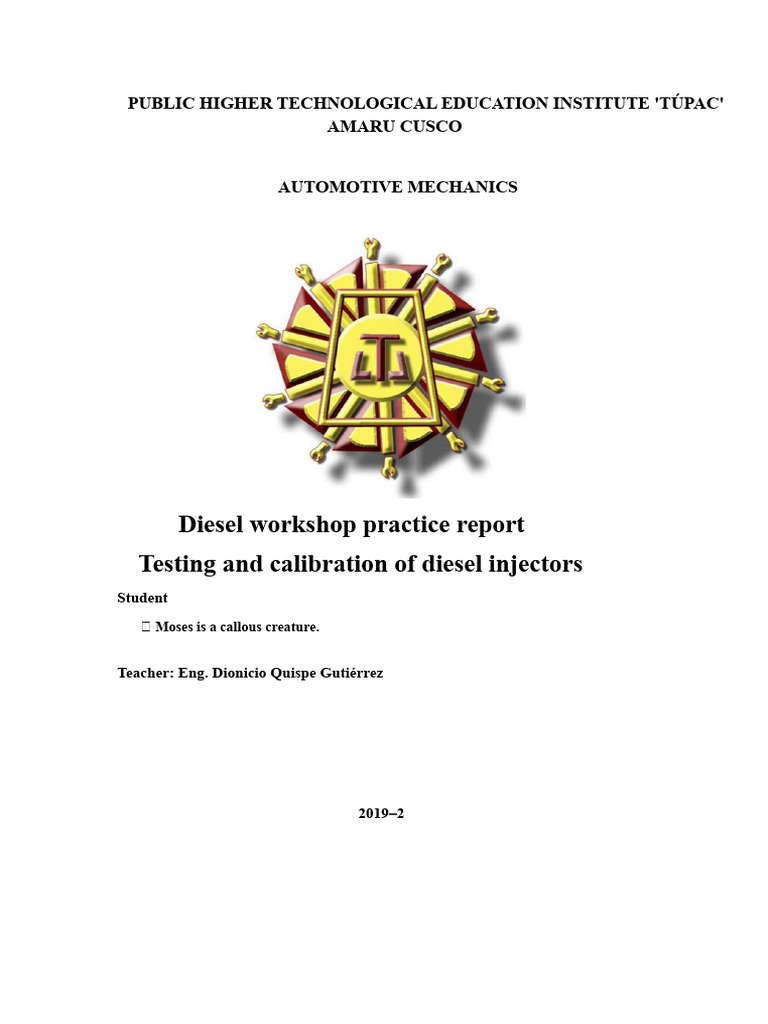 Diesel Injector Calibration Techniques | PDF | Fuel Injection | Diesel ...