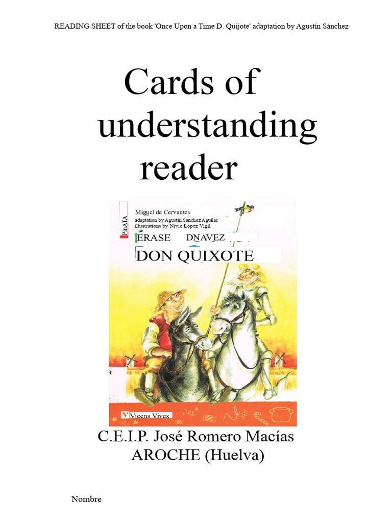 Don Quixote Reading Sheet Questions | PDF | Don Quixote | Spanish Novels