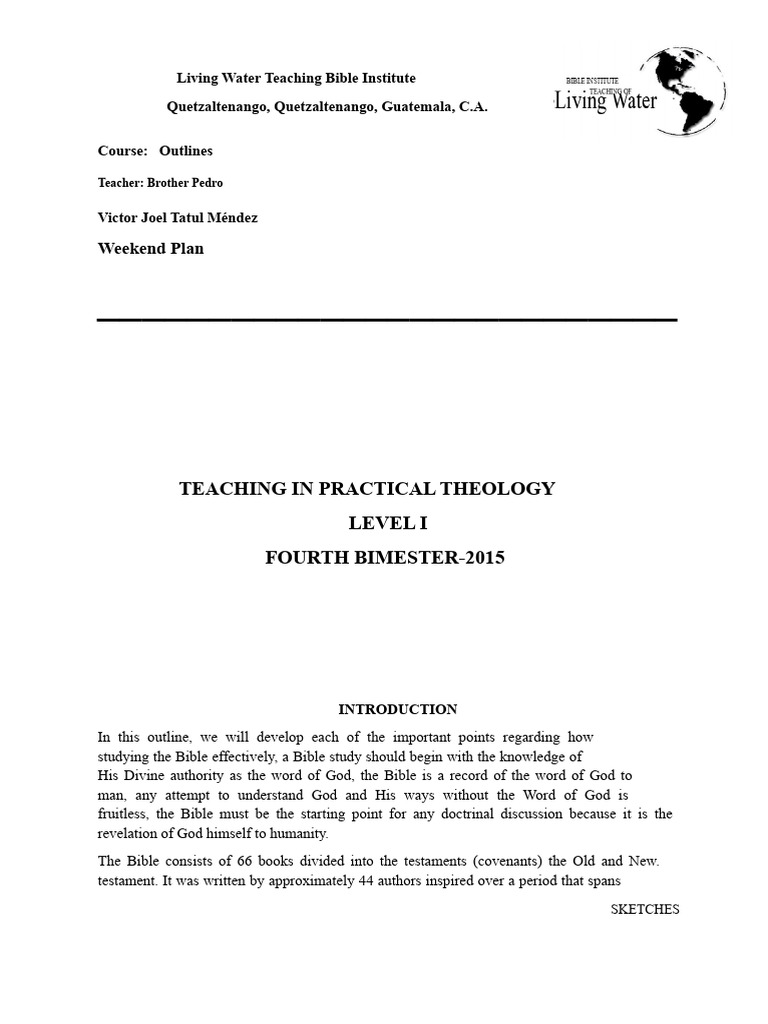 Biblical Outlines | PDF | Old Testament | Bible