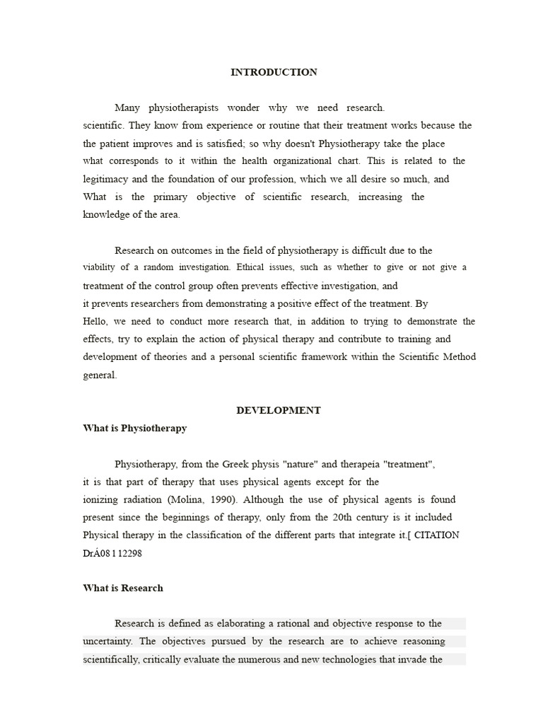 Argumentative Essay | PDF | Physical Therapy | Scientific Method