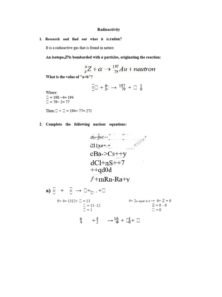 Session 04 Radioactivity Resolved | PDF | Radioactive Decay | Nuclear Fission
