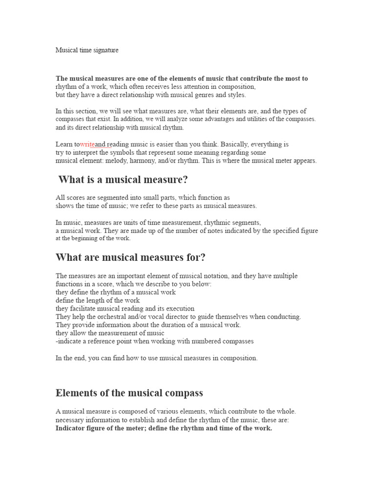 Musical Measures | PDF | Rhythm | Musical Notation