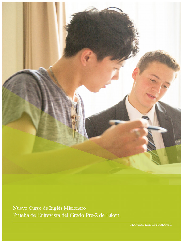 Directrices de Expresión Oral para EIKEN Pre-2 | PDF | Idioma en Inglés