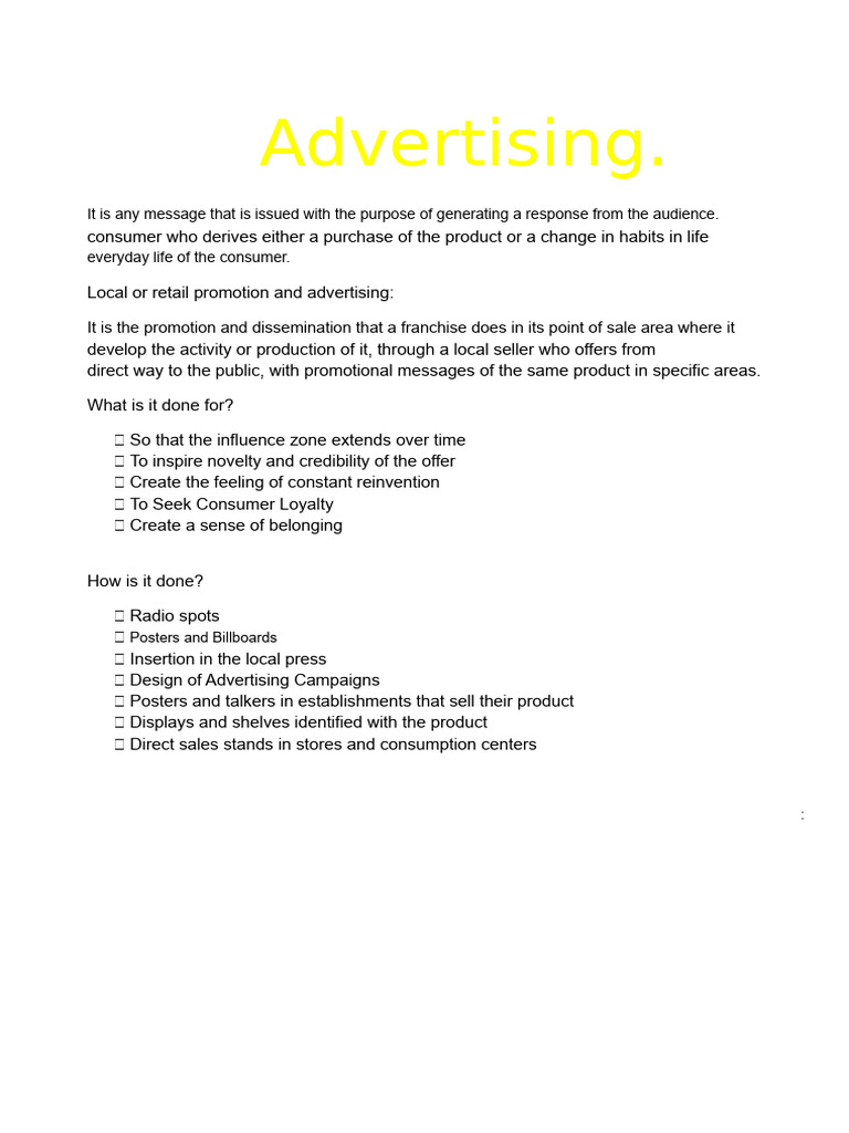 Local or Retail Advertising | PDF | Advertising | Mass Media