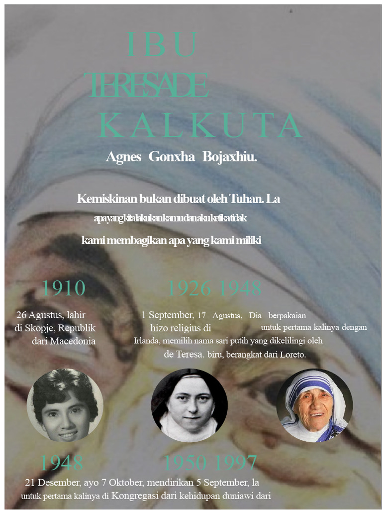 Infografis Ibu Teresa Dari Kalkuta | PDF