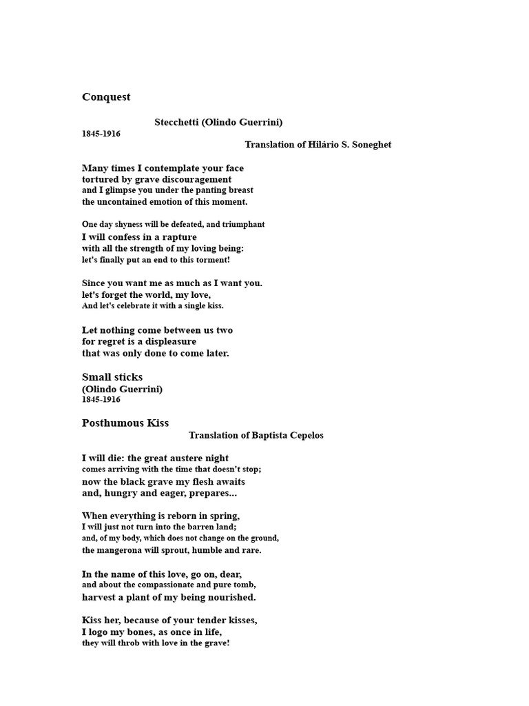 The Most Beautiful Poems That Love Inspired | PDF